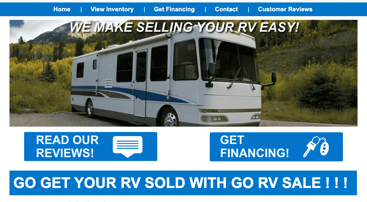 GO RV SALE Financing - Rock Solid Funding